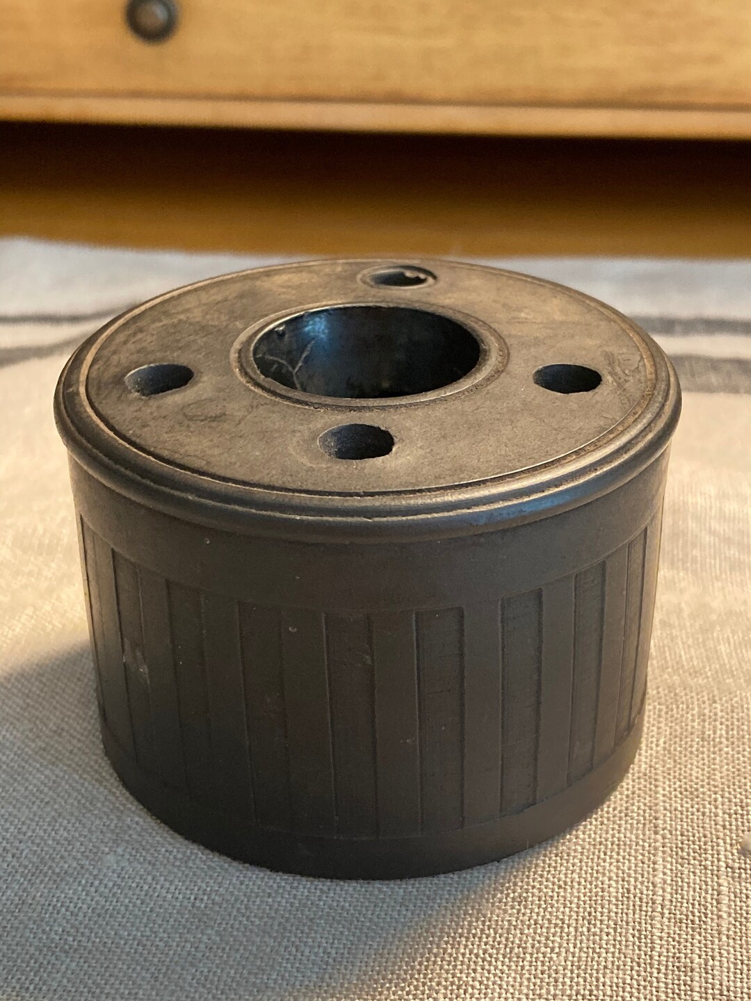 Early 19th C. Black Basalt Inkwell - Etsy