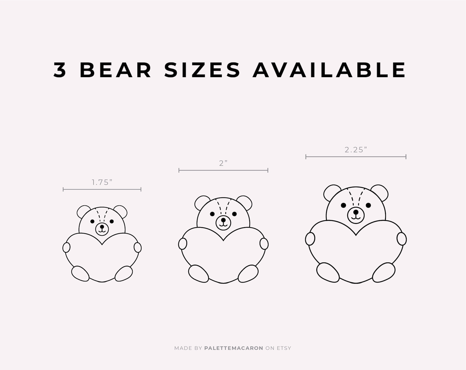 Printable Bear-heart Macaron Template - Etsy