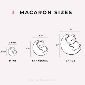 Printable Sleeping Teddy Macaron Template - Etsy