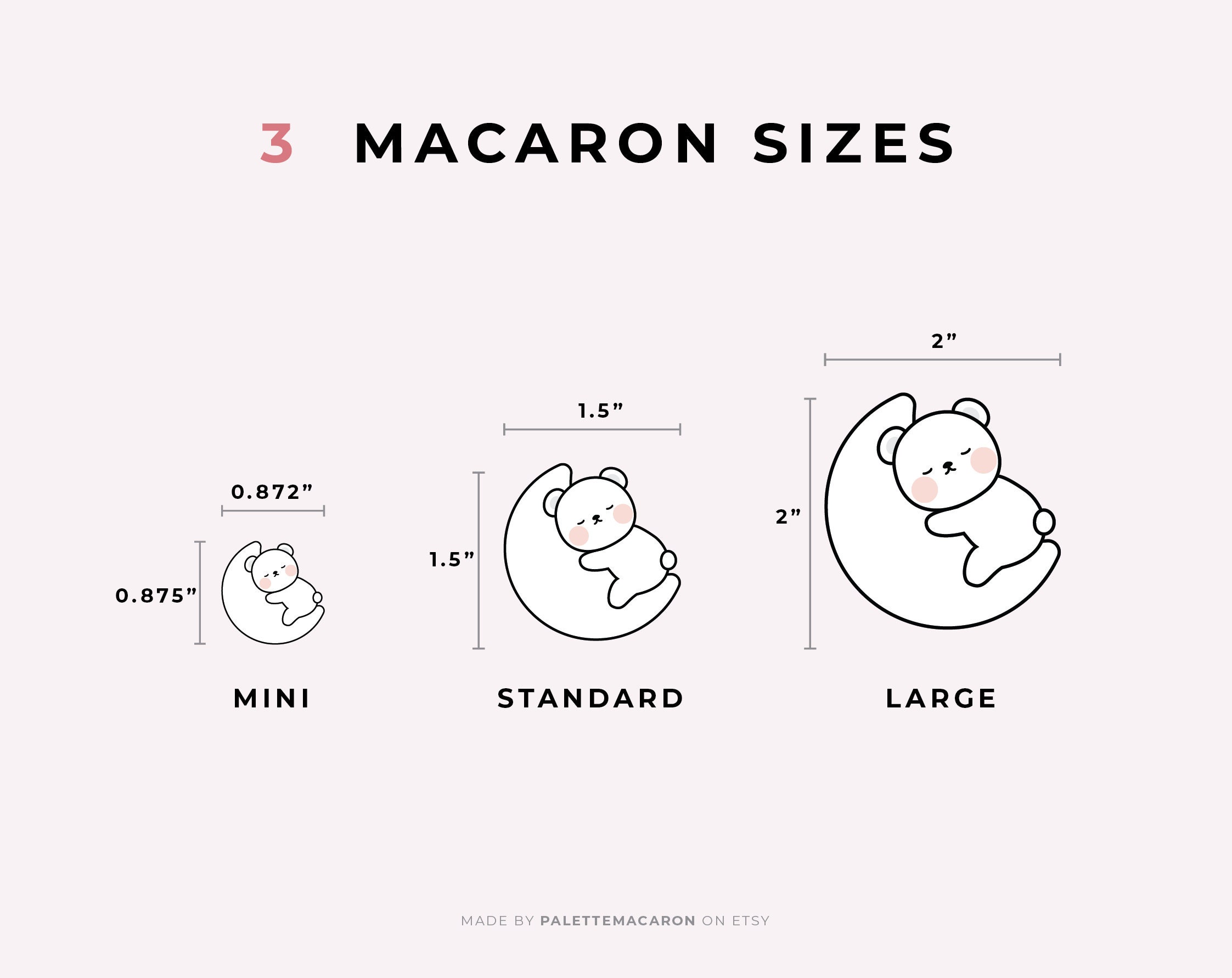 Printable Sleeping Teddy Macaron Template - Etsy