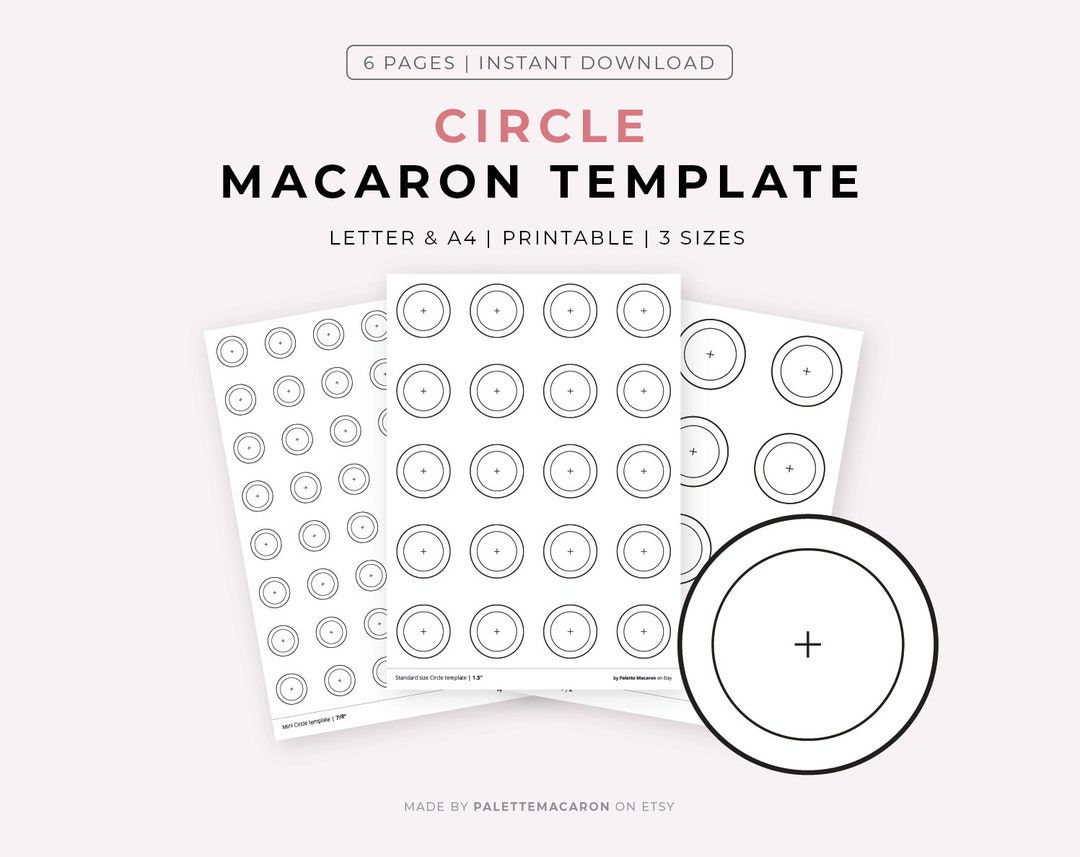 Printable Circle Macaron Template - Etsy