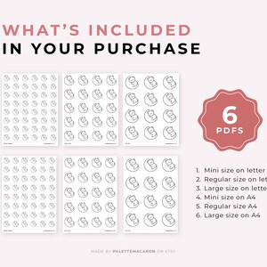 Printable Sleeping Teddy Macaron Template - Etsy