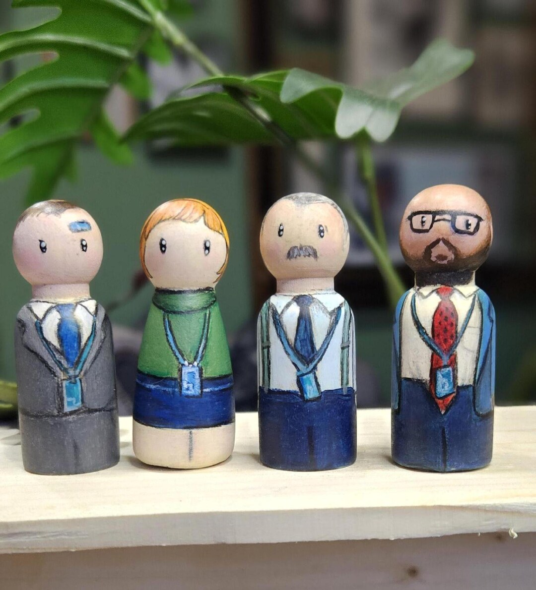 Severance Inspired Handpainted Peg Dolls - Macrodata Refinement Team in ...