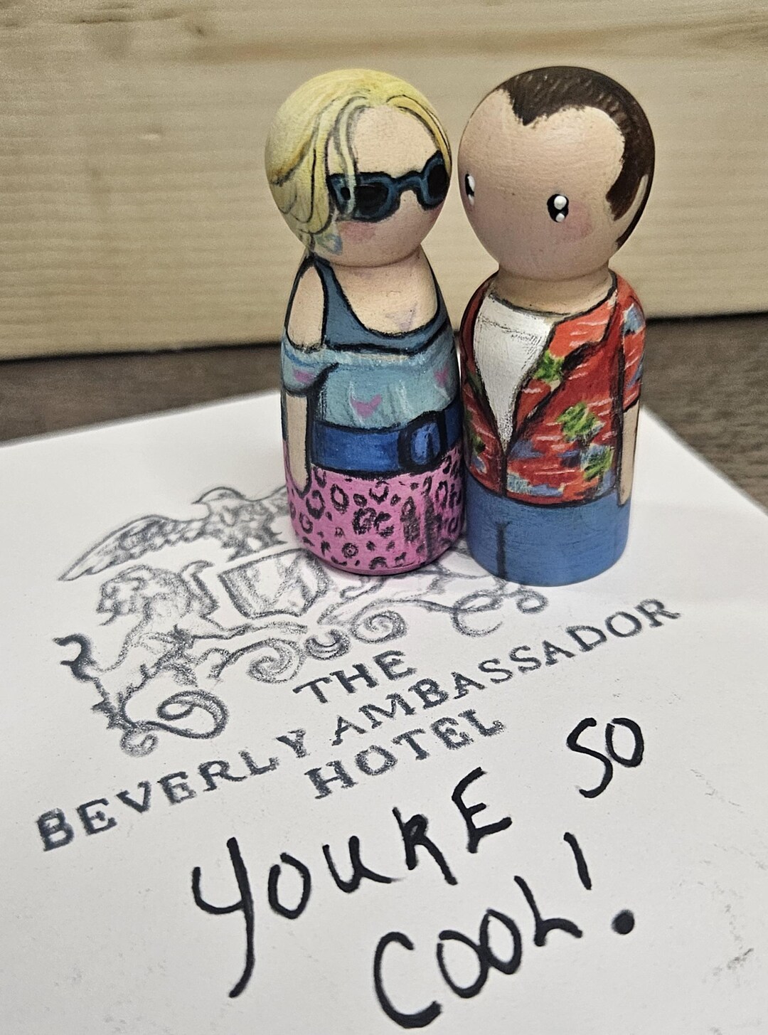 True Romance Movie, Clarance and Alabama Hand Painted Peg Dolls in ...