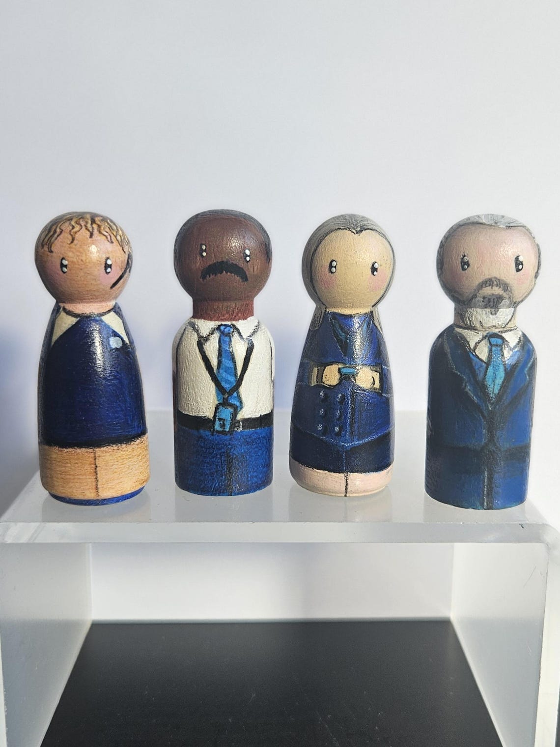 Severance Inspired 'praise Kier' Handpainted Peg Dolls in Presentation ...