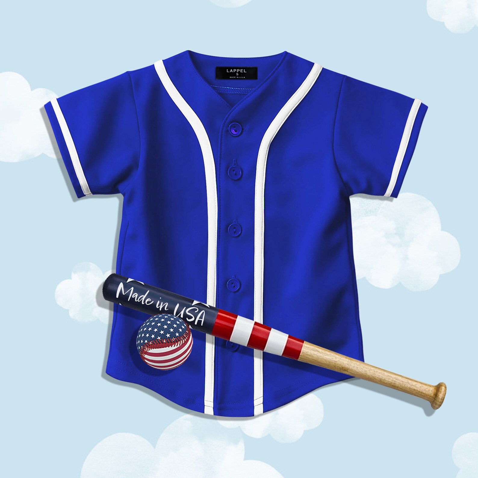 Kids & Youth Baseball Button Down Jersey League Sports Team Uniforms ...