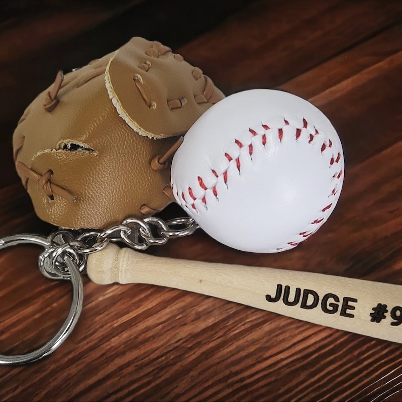 Baseball Keychain - Etsy