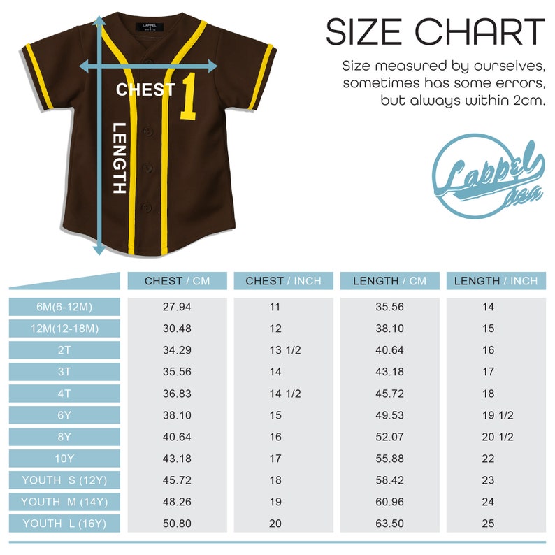 Kids & Youth Baseball Button Down Jersey League Sports Team - Etsy