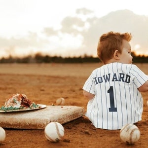 Personalized Kids Pinstripe Baseball/softball Jersey - Custom Sports ...