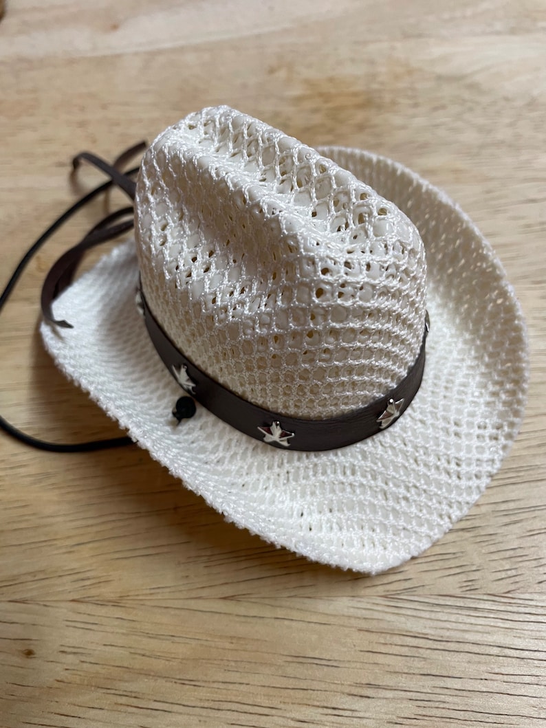 Cat Dog Stetson Cowboy Hat - Mesh With Tassels - Comfy & Cute! - Etsy