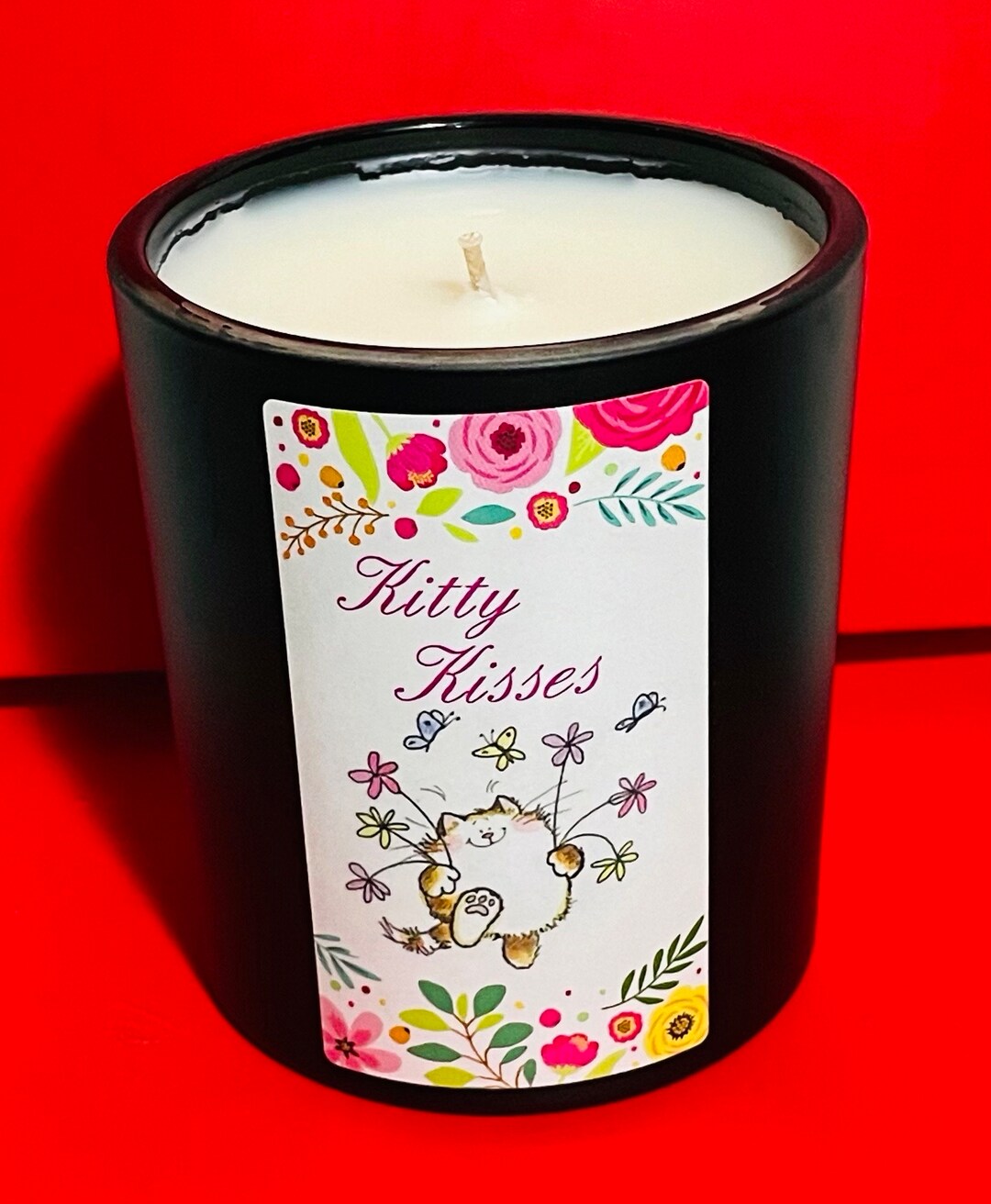 Cat Candle Cute Cat Candle Kitty Kisses Candle Cat Gift for Cat Lover ...
