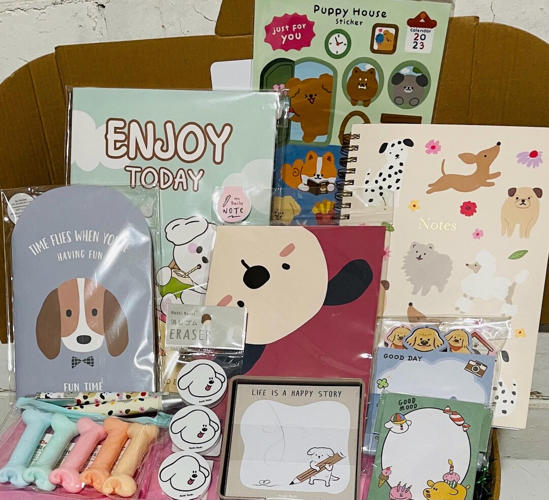 Sensational Dog Stationary Gift Box Hamper Dog Themed Stationary Gift ...