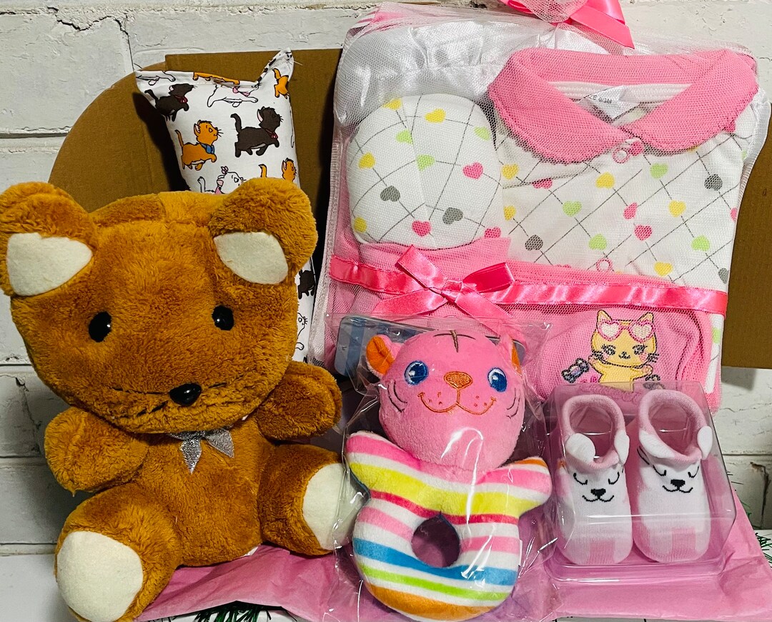 CAT LOVERS BABY Gift Box Hamper Cat Themed Baby Gift Box Cat Themed ...