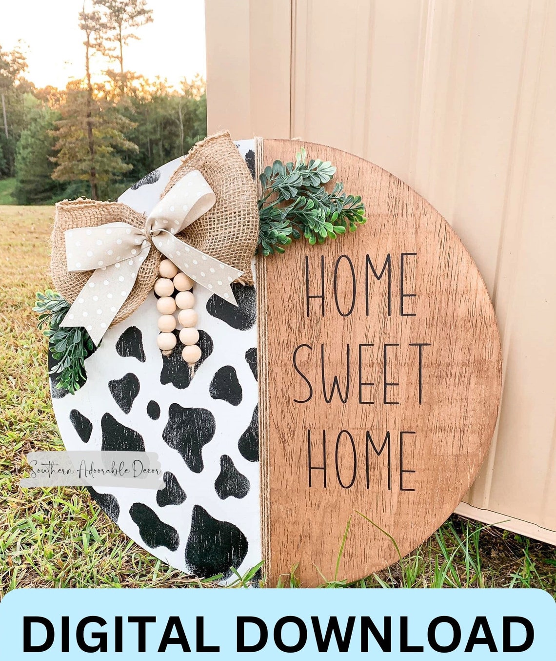 Cow Svg, Home Sweet Home Svg, Cow Door Hanger, Western Svg, Western ...