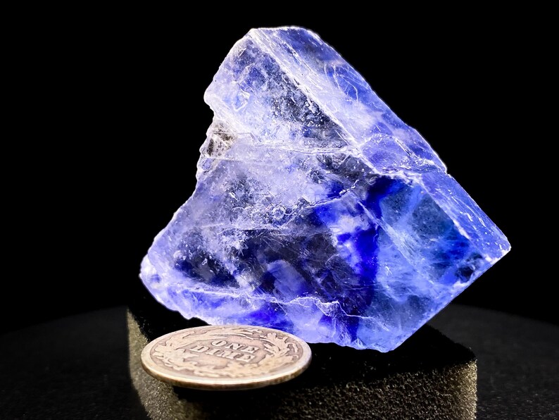 Rare Blue Halite Crystal 135 Carats | Alien Pyramid Shape ...