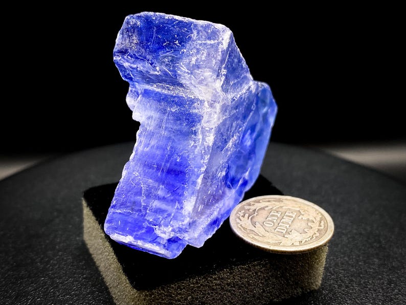 Rare Blue Halite Crystal 135 Carats | Alien Pyramid Shape ...