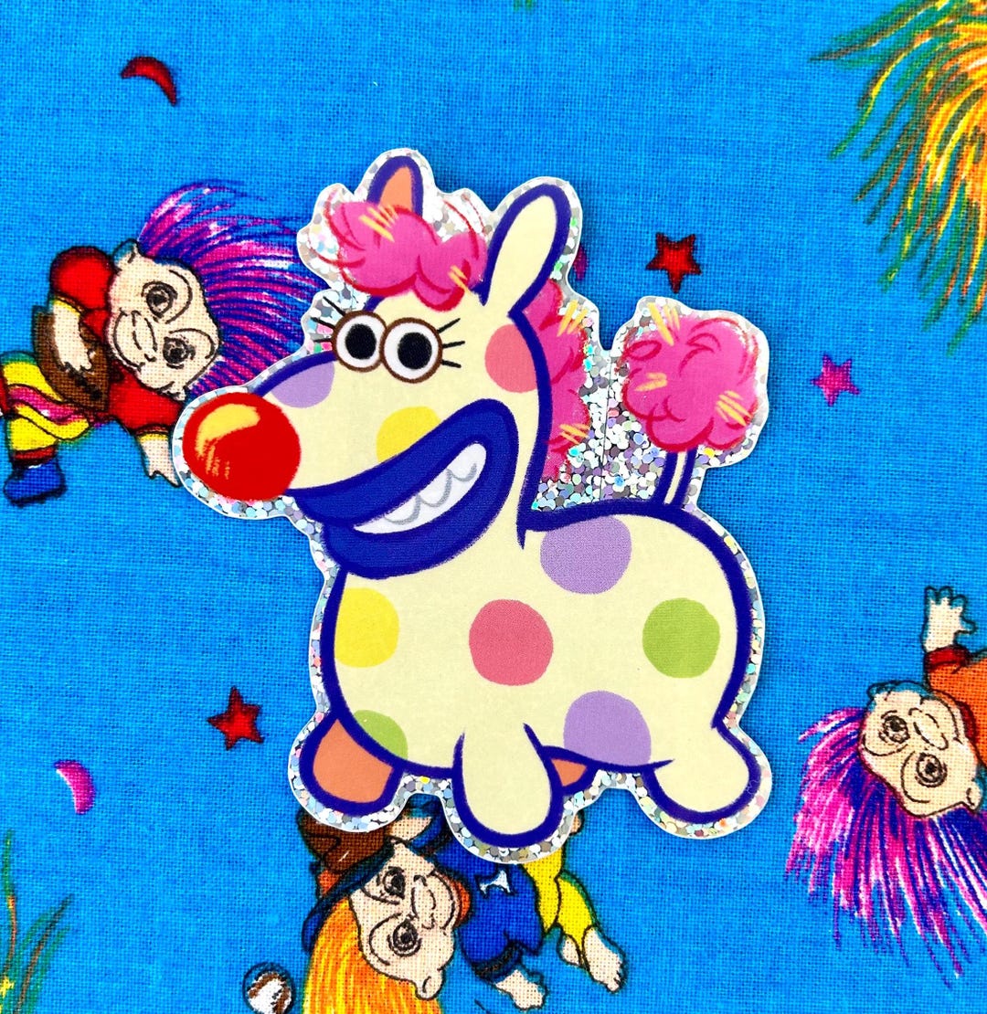 Clown Pony Glittery Pixie Dust 3"x2" Sticker - Etsy