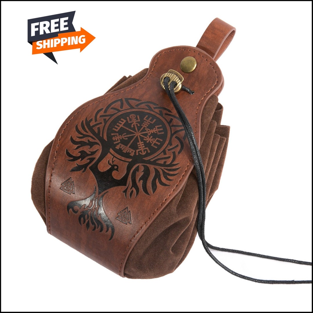 Medieval Pouch Bag Retro Knight Viking Style Embossed - Etsy