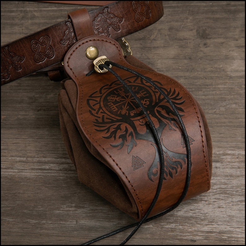 Medieval Pouch Bag Retro Knight Viking Style Embossed - Etsy