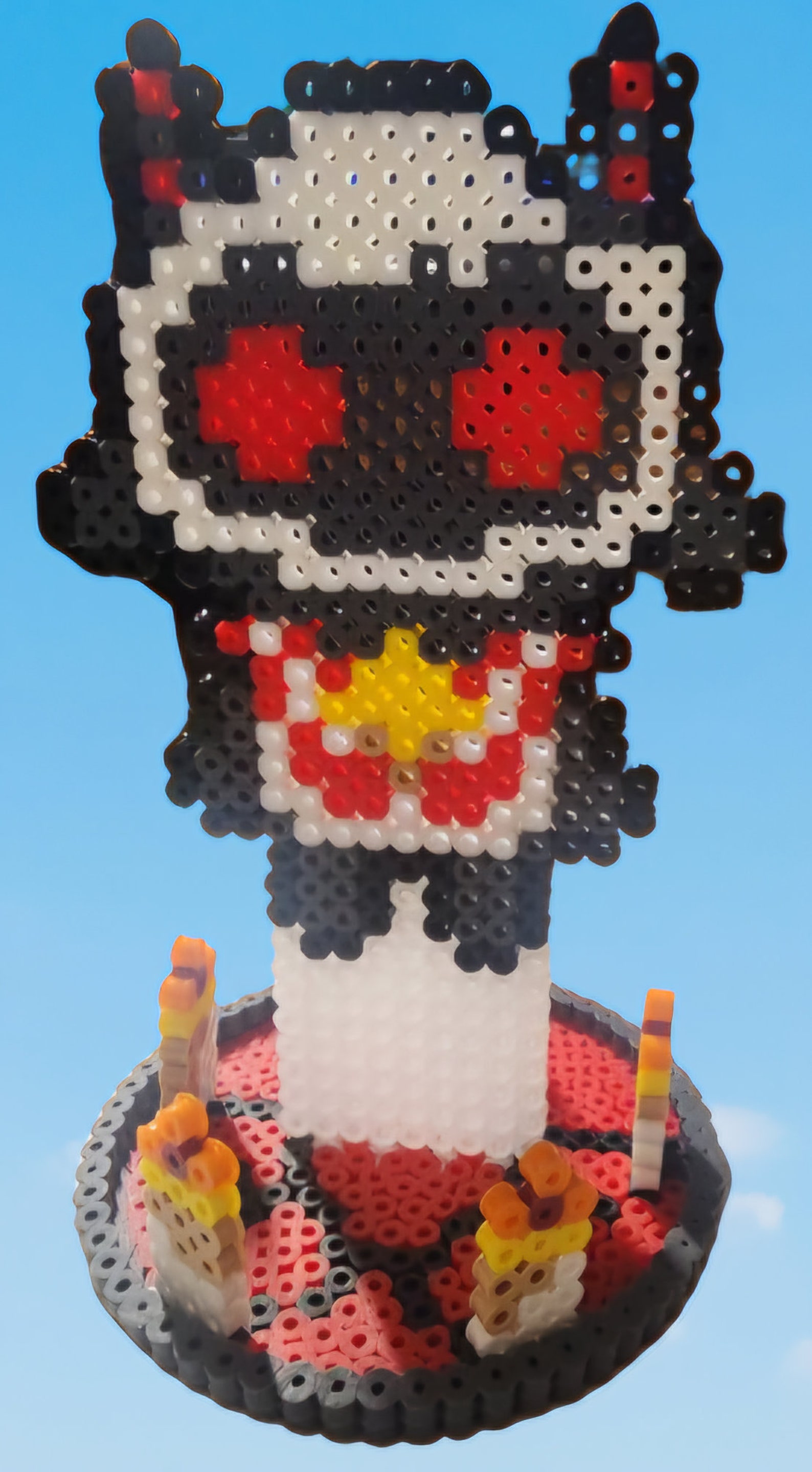 Cult of the Lamb Lambert Perler Bead Figurines Perler Bead Figure 3D ...