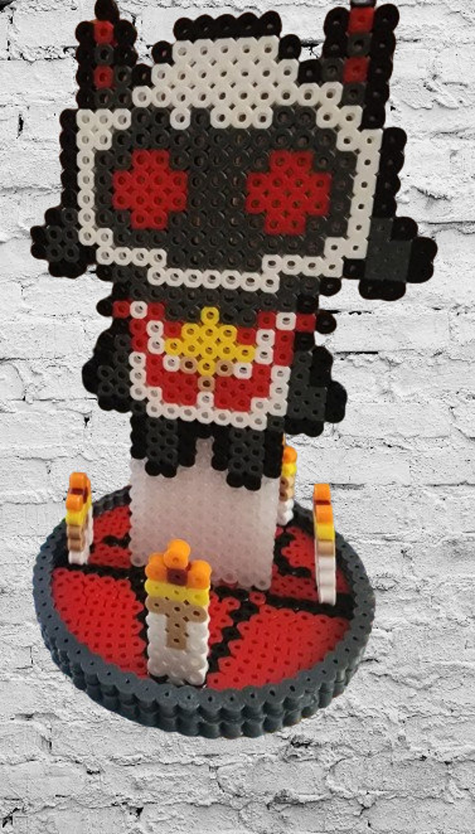 Cult of the Lamb Lambert Perler Bead Figurines Perler Bead Figure 3D ...