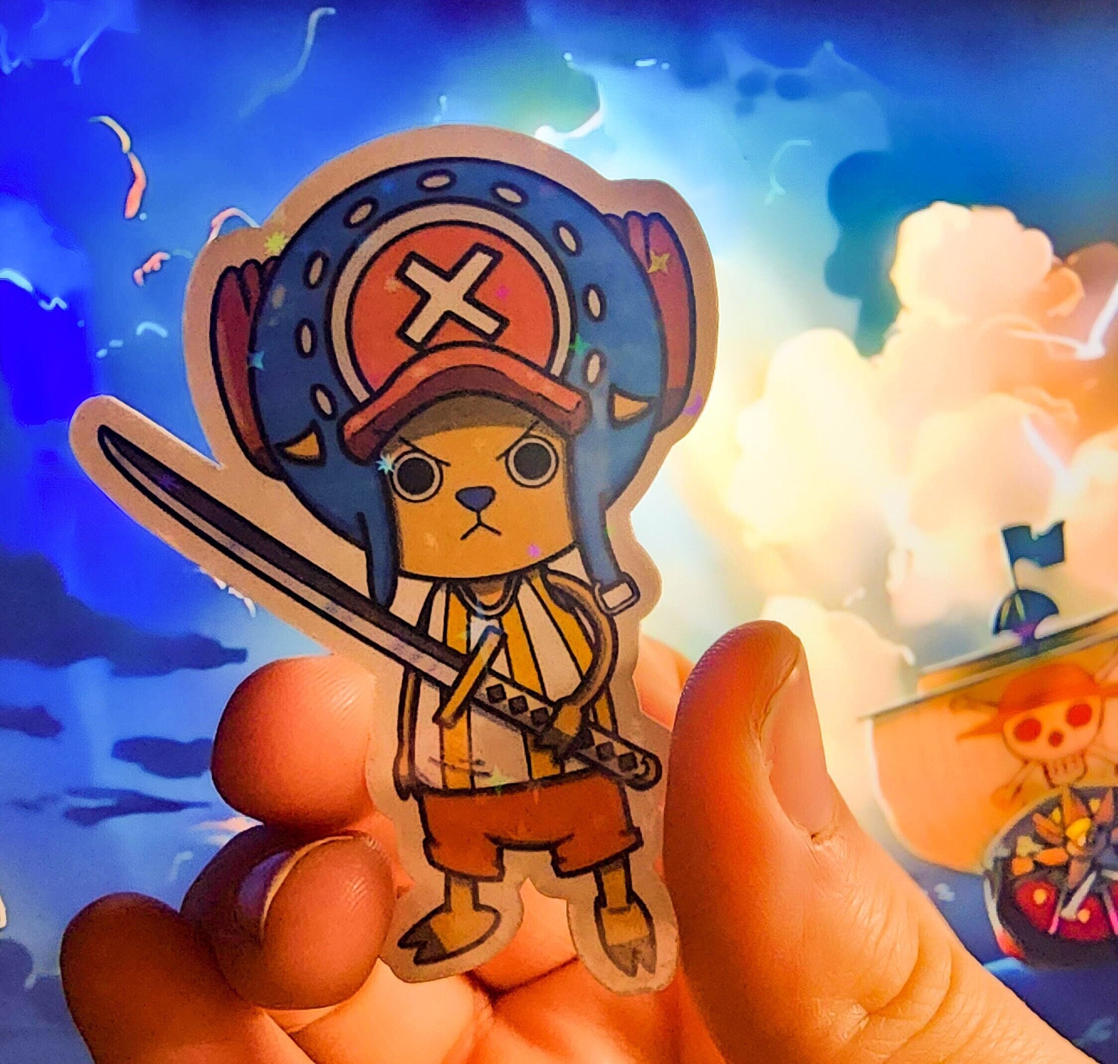 One Piece Holographic Vinyl Sticker Water-proof Stickers Stickers for ...