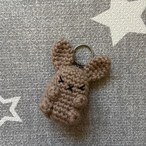 Crochet Mini Bunny Keychain, Handmade Keychain Cute Bunny - Etsy