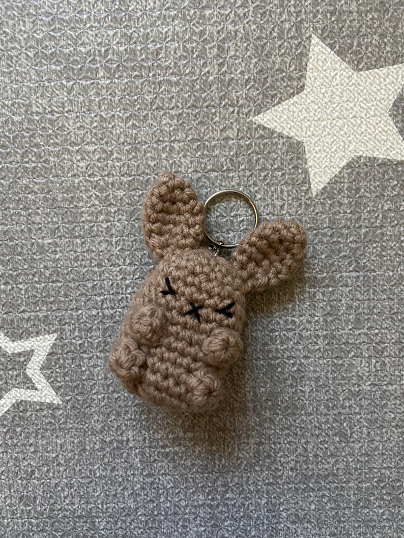 Crochet Mini Bunny Keychain Handmade Keychain Cute Bunny - Etsy