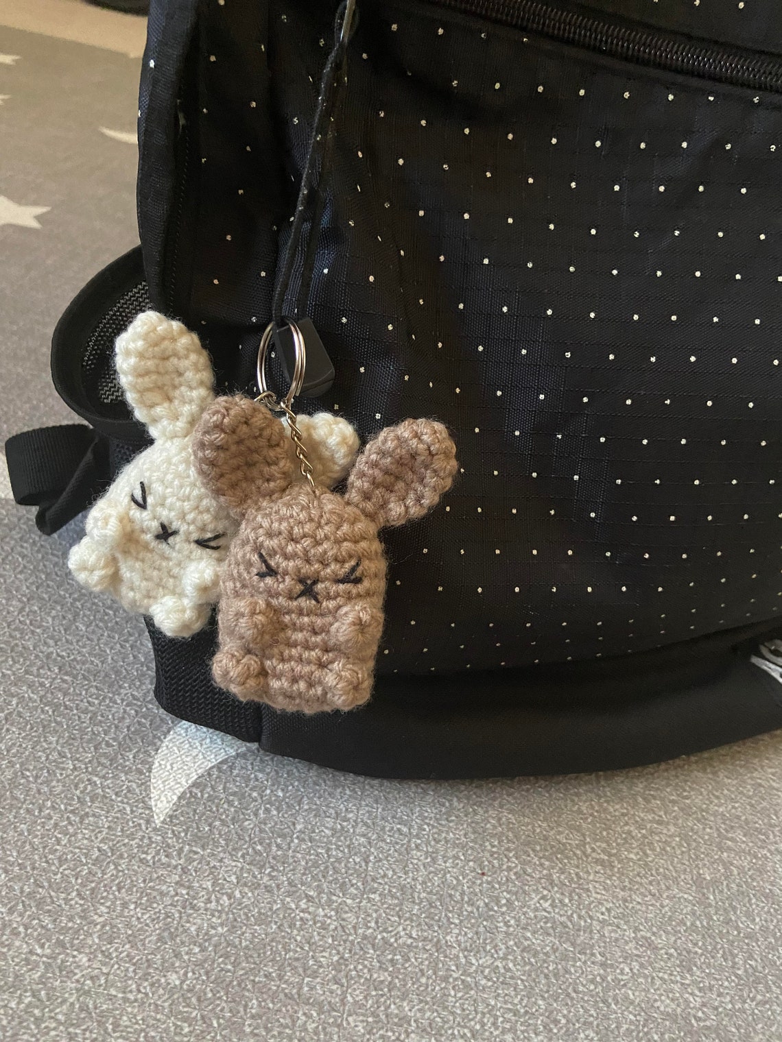 Crochet Mini Bunny Keychain Handmade Keychain Cute Bunny - Etsy