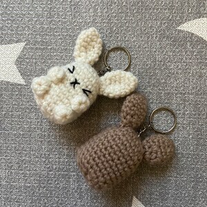 Crochet Mini Bunny Keychain, Handmade Keychain Cute Bunny - Etsy