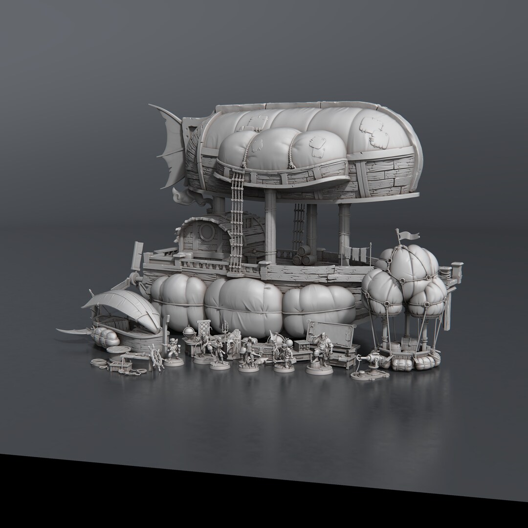 Air Ship Crew Set Complete STL Miniatures 12k 3D Prints Tabletop ...