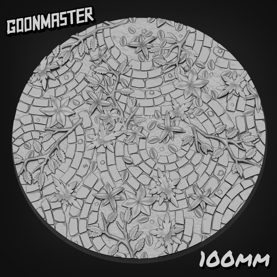Jungle Ruin 100mm Base | Goon Master Games | 12k 3D Prints | Tabletop ...