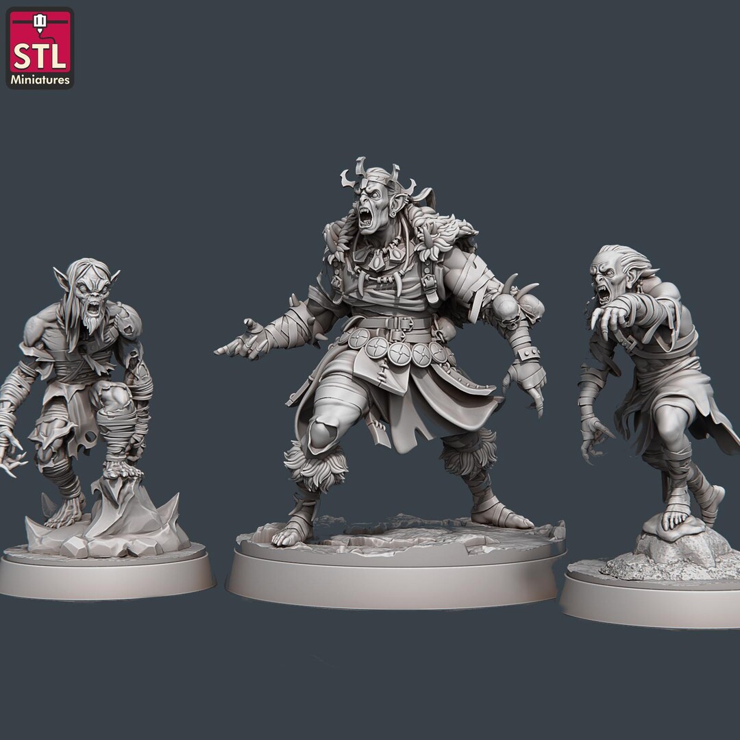 Ghouls | STL Miniatures | 12k 3D Prints | Tabletop Miniatures | 32mm - Etsy