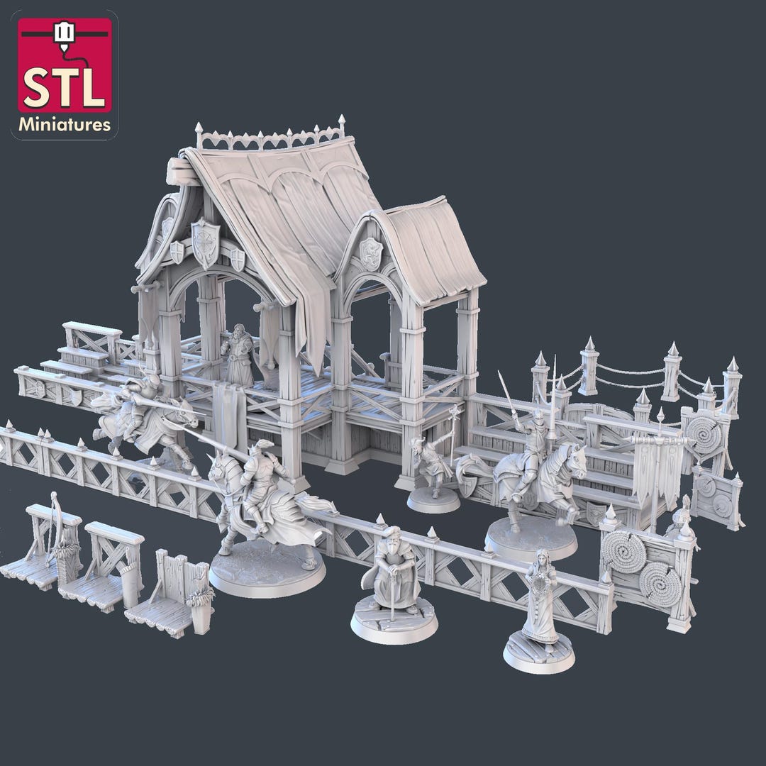 Jousting Set Complete | STL Miniatures | 12k 3D Prints | Tabletop ...