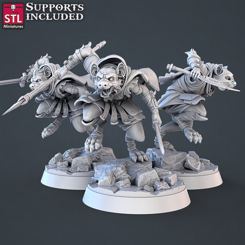 Gnolls Whole Set STL Miniatures 12k 3D Prints Tabletop Miniatures 32mm ...