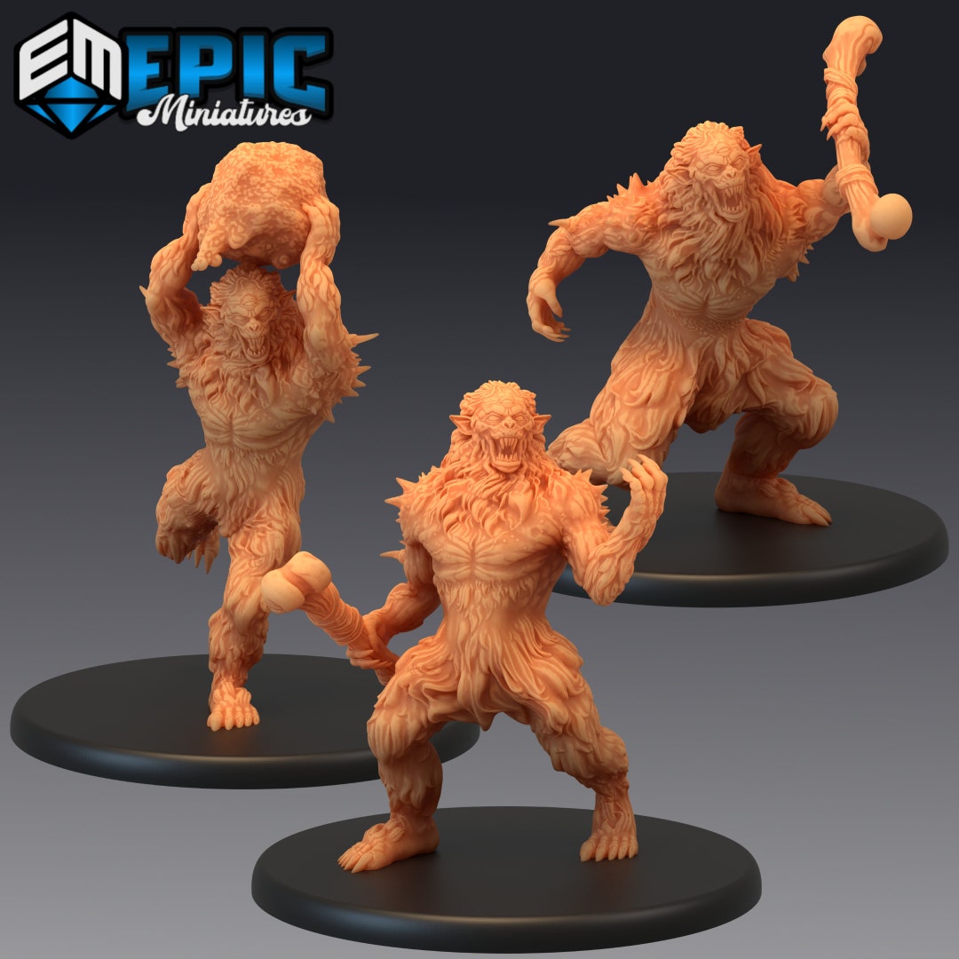 Burrowing Trolls | Caves of Despair | Epic Miniatures | 12k 3D Prints ...