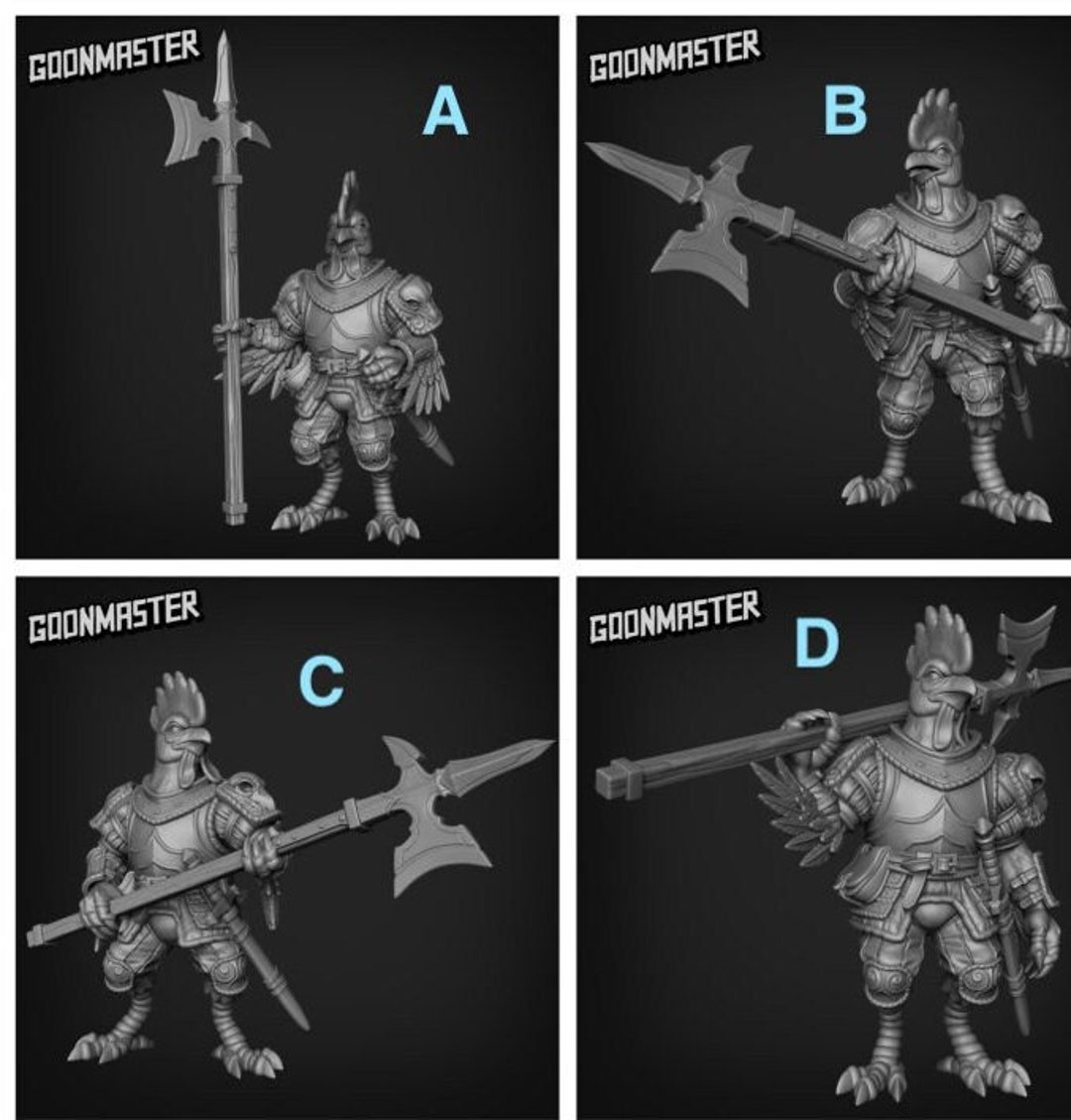 Chicken Hellbirds Chivalrous Chickens Goon Master Games 8k 3D Prints ...