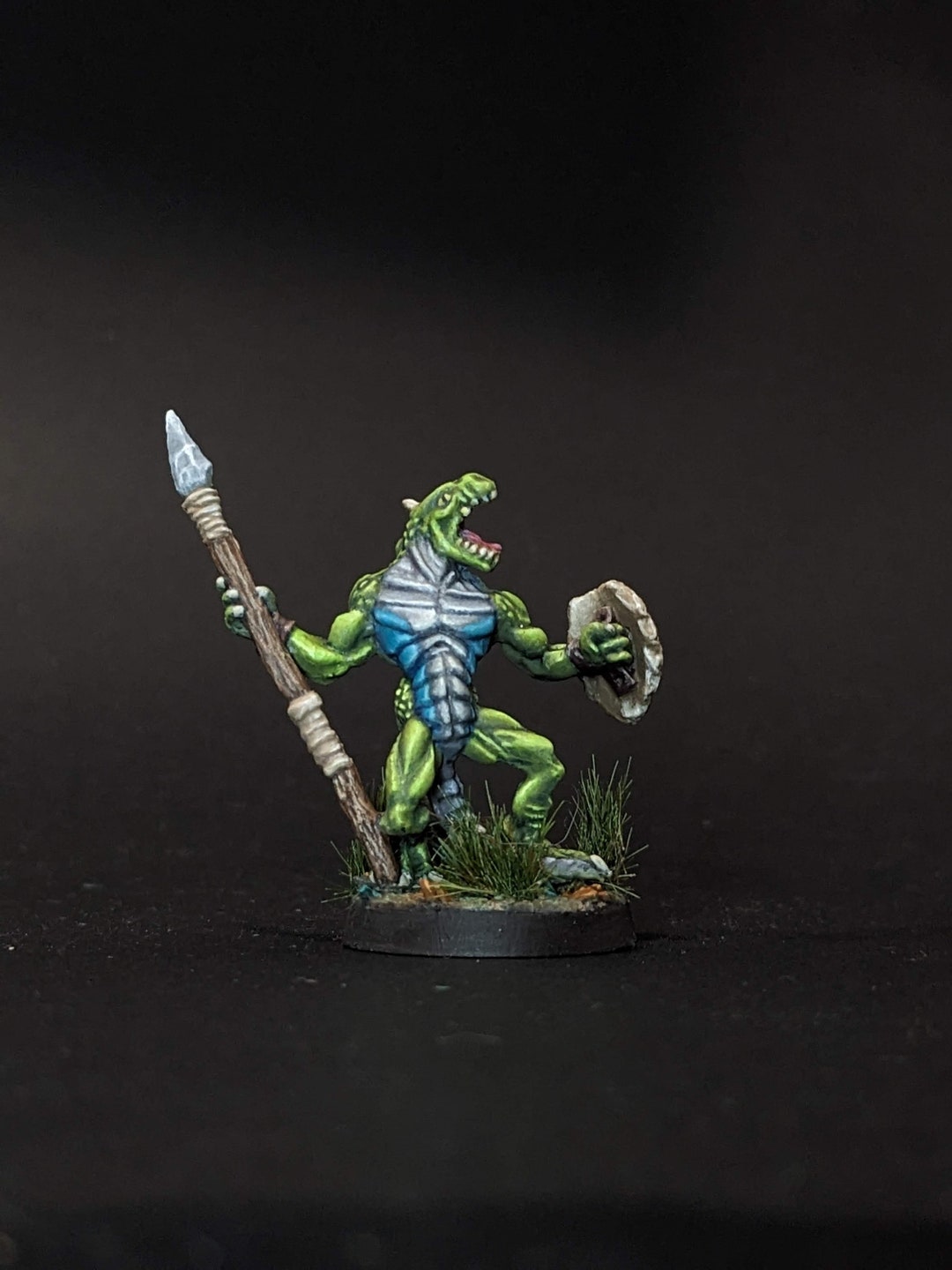 77050 Lizardman Warrior Reaper Bones Hand Painted Miniatures Tabletop ...
