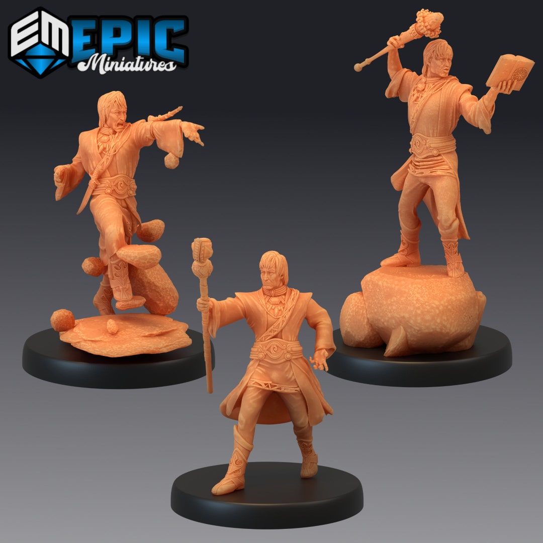 Earth Wizard Caves of Despair Epic Miniatures 8k 3D Prints Tabletop ...