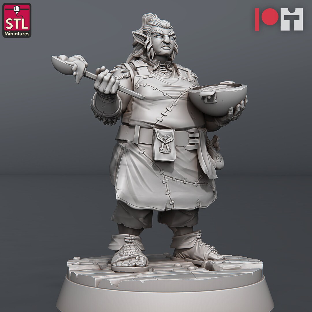 Cook | STL Miniatures | 12k 3D Prints | Tabletop Miniatures | 28mm - Etsy