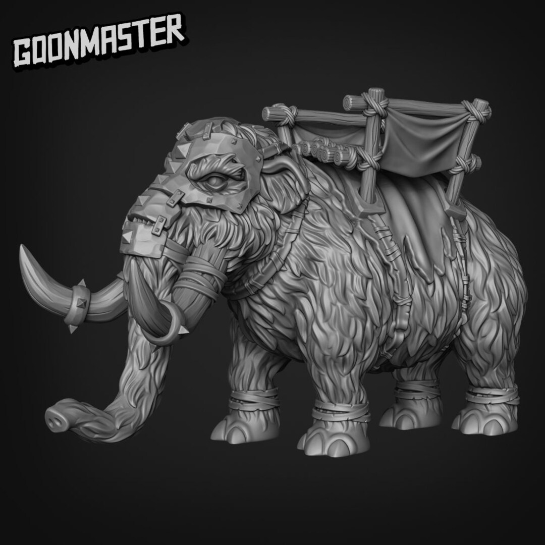 Mammoth Frozen Wasteland Set Goon Master Games 12k 3D Prints Tabletop ...