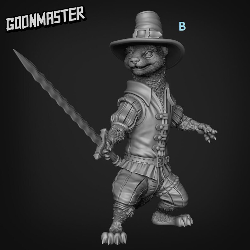 Weasels Hat Versions Weasel Witch Hunter Goon Master Games 8k 3D Prints ...