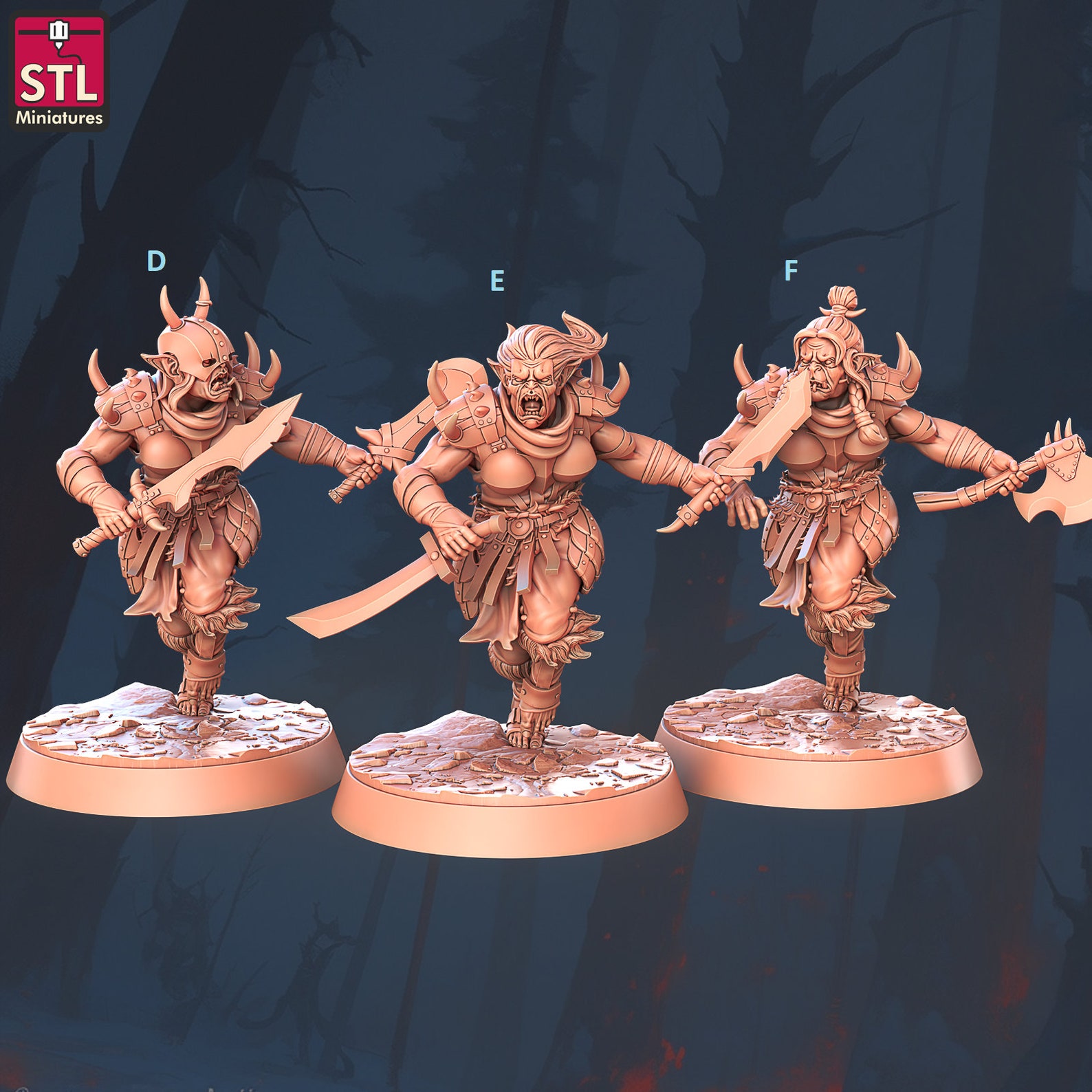 Orc Guards STL Miniatures 12k 3D Prints Tabletop Miniatures 28mm - Etsy