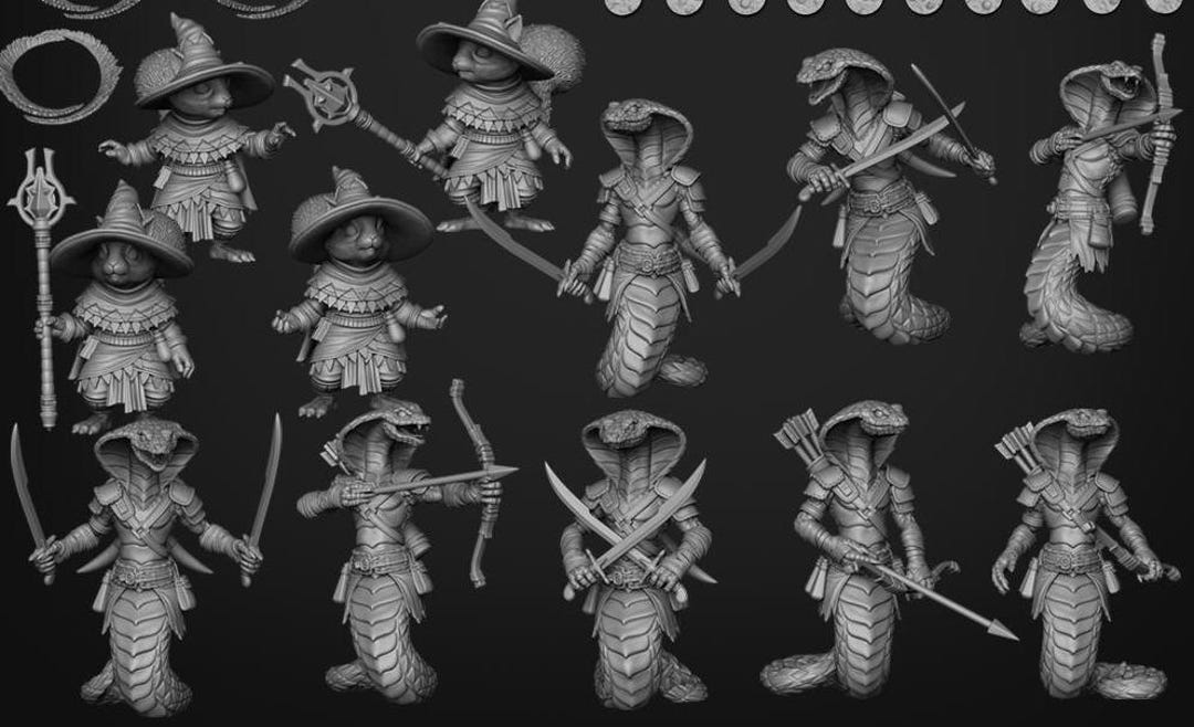 Sinister Snakes Set Complete Goon Master Games 12k 3D Prints Tabletop ...