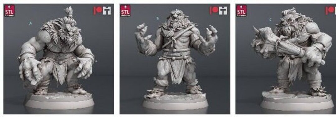 Snow Trolls STL Miniatures 8k 3D Prints Tabletop Miniatures - Etsy