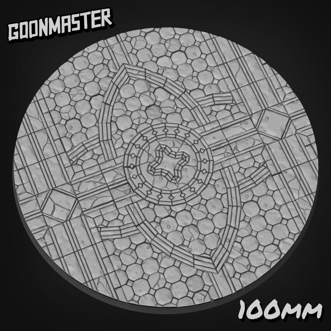 Gothic Tile 100mm Base | Goon Master Games | 12k 3D Prints | Tabletop ...