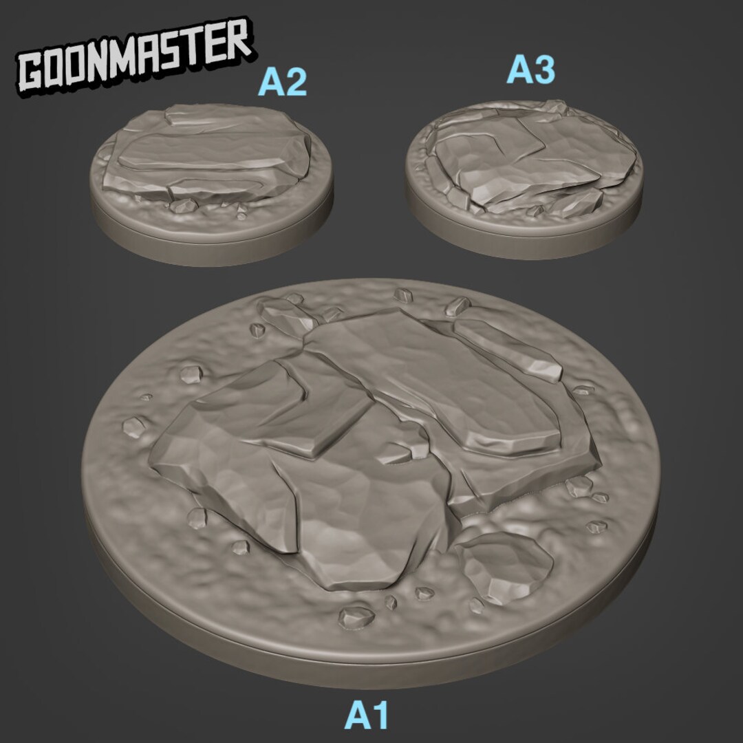 Dirt N Rock Bases | Goon Master Games | 12k 3D Prints | Tabletop Miniatures | 32mm - Etsy