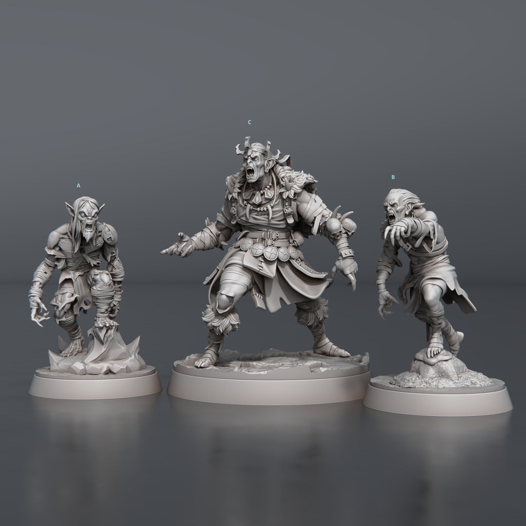 Ghouls STL Miniatures 8k 3D Prints Tabletop Miniatures 32mm - Etsy