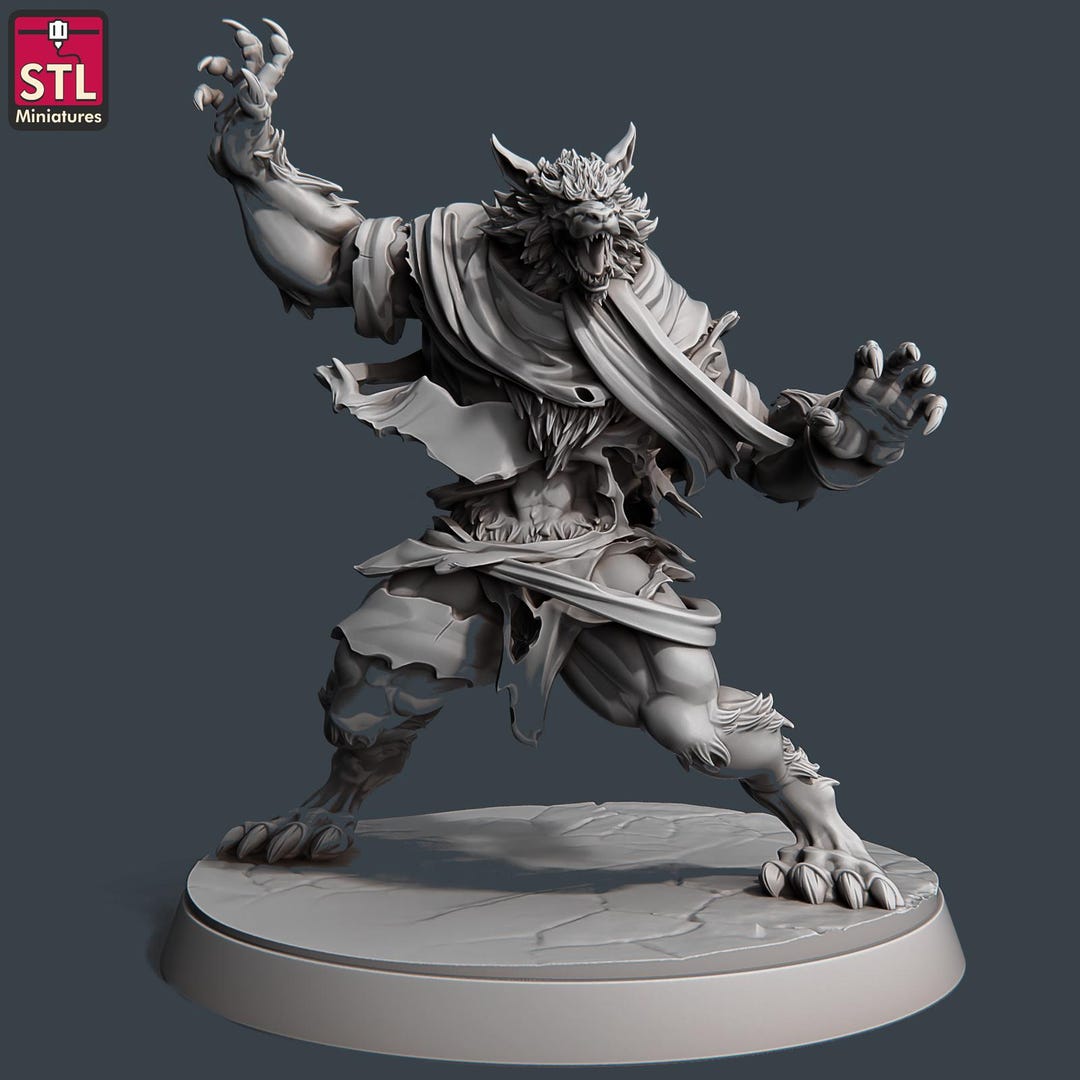 Werewolves | STL Miniatures | 12k 3D Prints | Tabletop Miniatures - Etsy