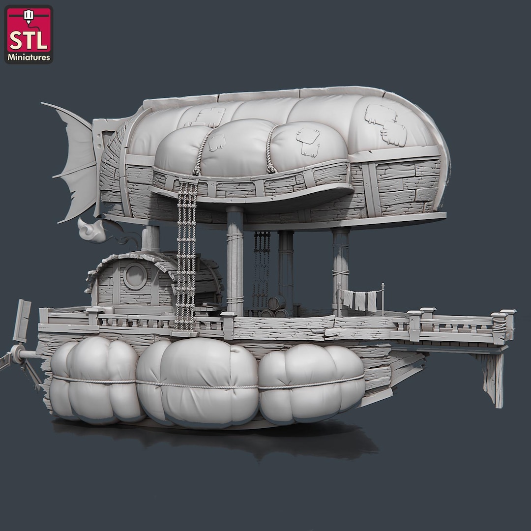 Airship Crew Props | STL Miniatures | 12k 3D Prints | Tabletop ...